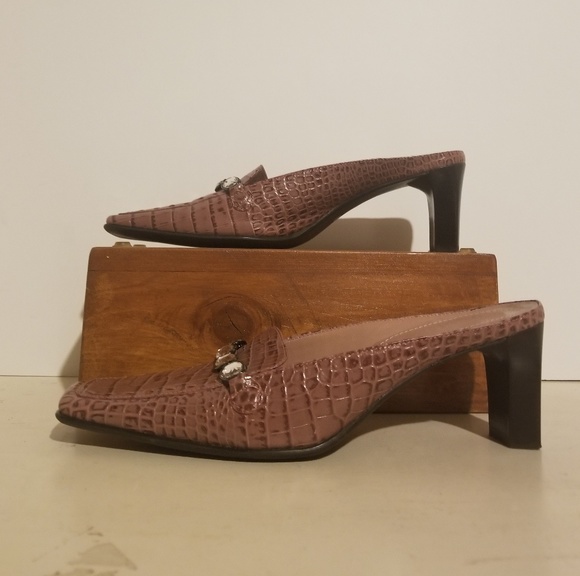 Franco Sarto | Shoes | Franco Sarto Leather Mule Mauve Made In Brazil ...